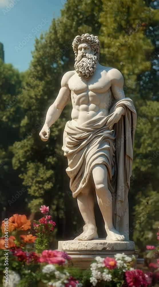 ancient magnificent leader zeus statue gods greek olympus god thunder ...