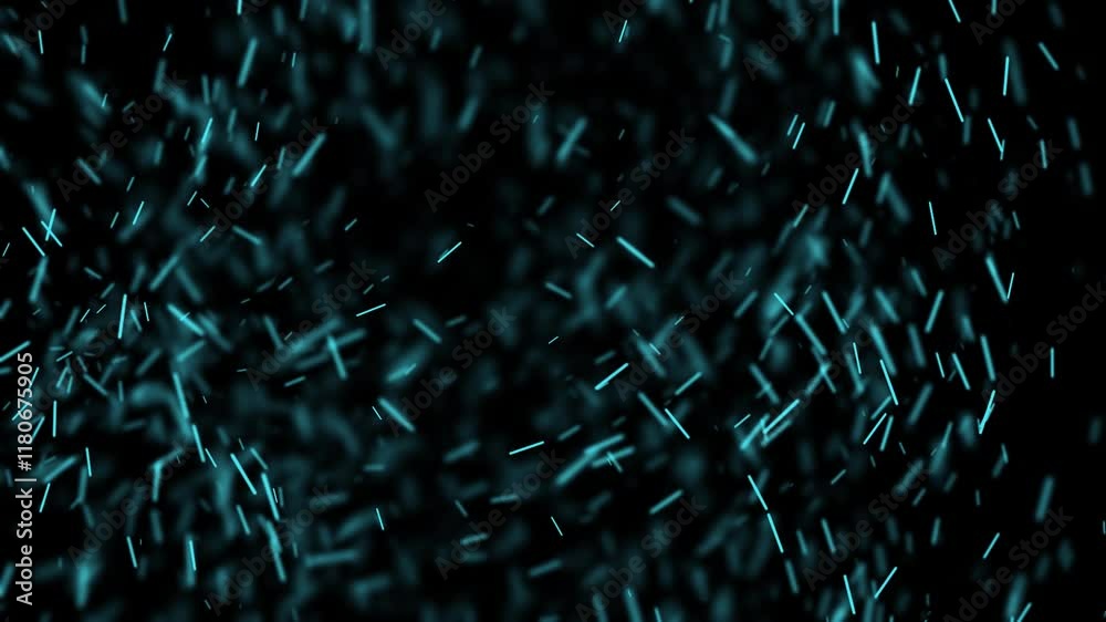 3d seamless animation as digital science fiction background of glowing ...