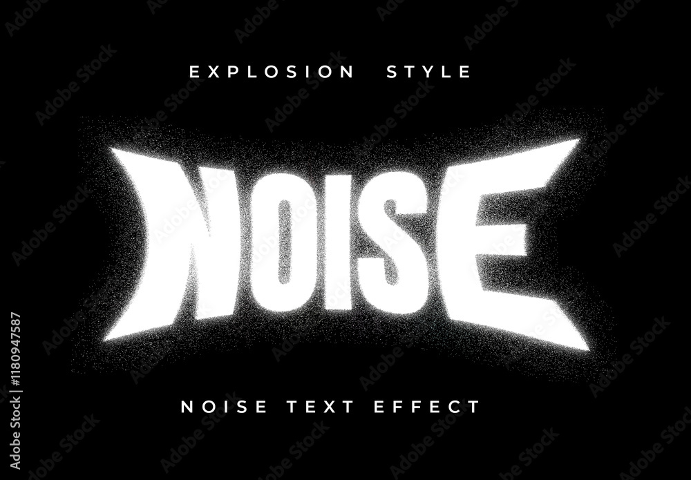 Noise Text Effect Mockup Layout Template plantilla de Stock | Adobe Stock