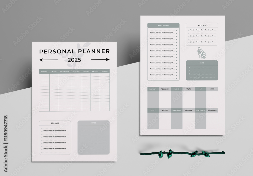 Planner Template Layout Stock Template | Adobe Stock
