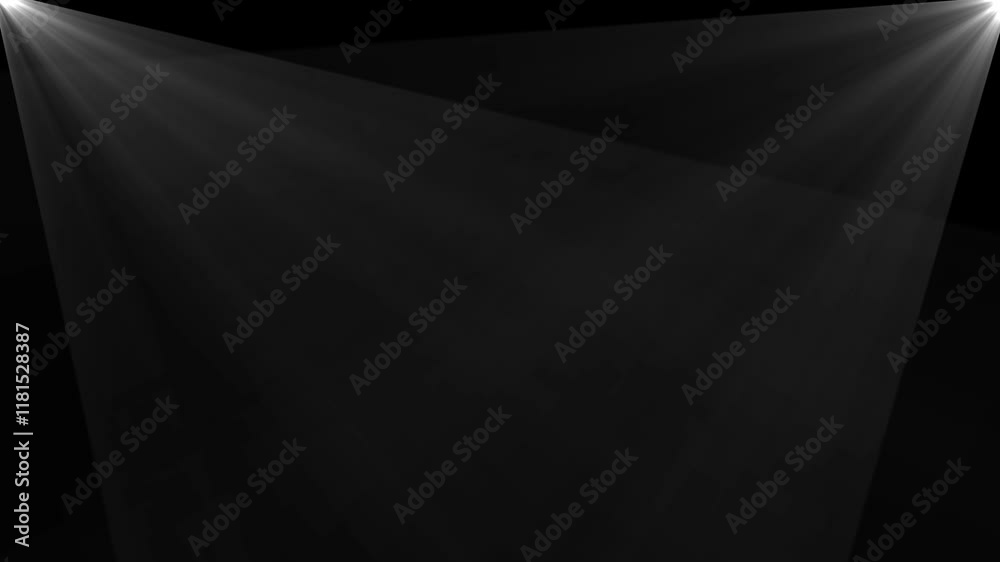 Light rays animation. Shine or sun effect black screen. Glitter, shiny ...