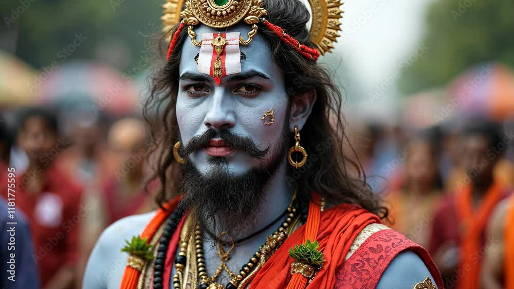 Celebration of Maha Shivaratri With Male Performer Dressed as Hindu ...