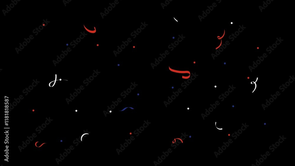 Confetti explosion animated on transparent background. Colorful party ...
