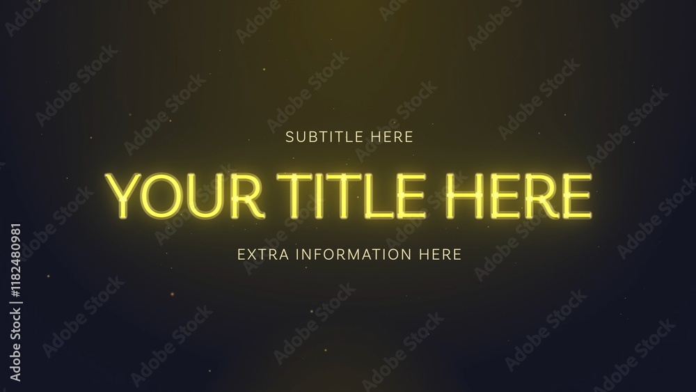 Cinematic Glowing Bright Announcement Title Stock Template | Adobe Stock