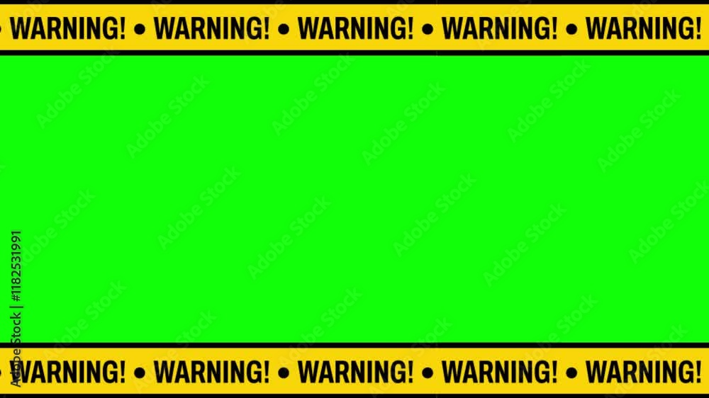 crime scene animation. warning tapes lines motion on green screen ...