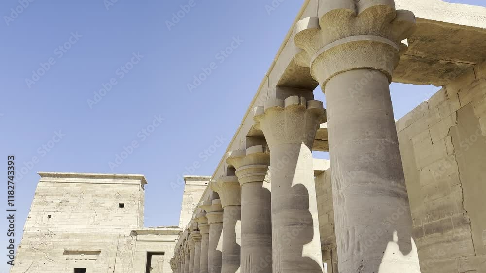 Stockvideon See the beautiful temple of Philae, dedicated to the ...