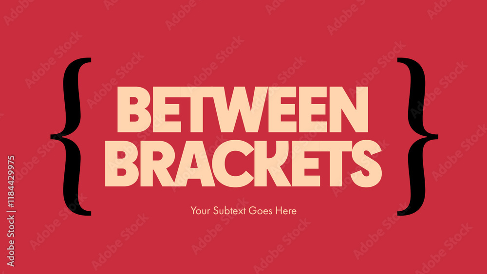 Between Brackets Titles Stock Template | Adobe Stock