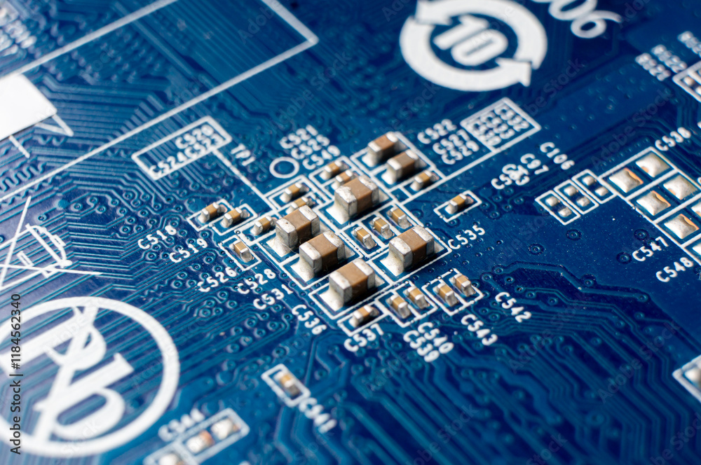 Poster printed circuit board with SMD components – Wall Art | UkPosters