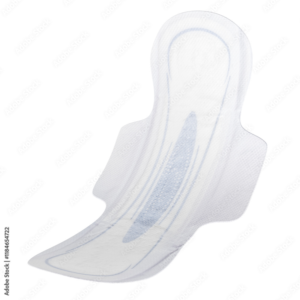 Poster Menstrual pad with wings, 3D rendering isolated on transparent ...