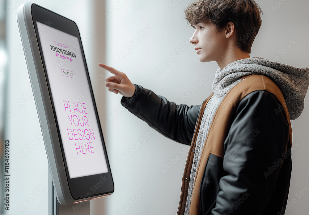 Interactive Touch Screen Mockup - Perfect for Presentations, Digital ...