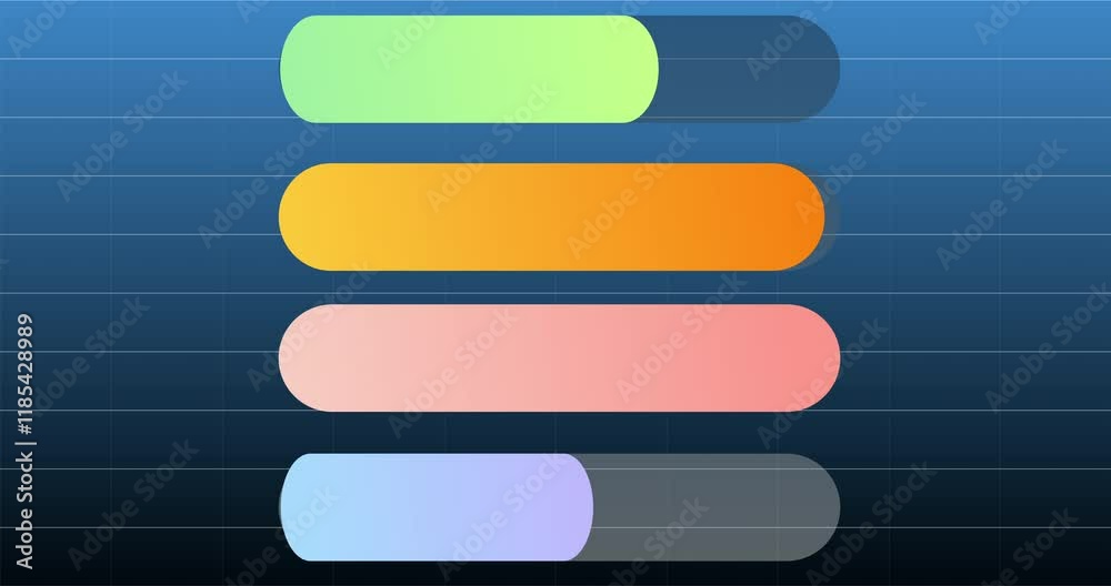 Stock market graphs animated loopable 4K bg. Progress bar graphs ...