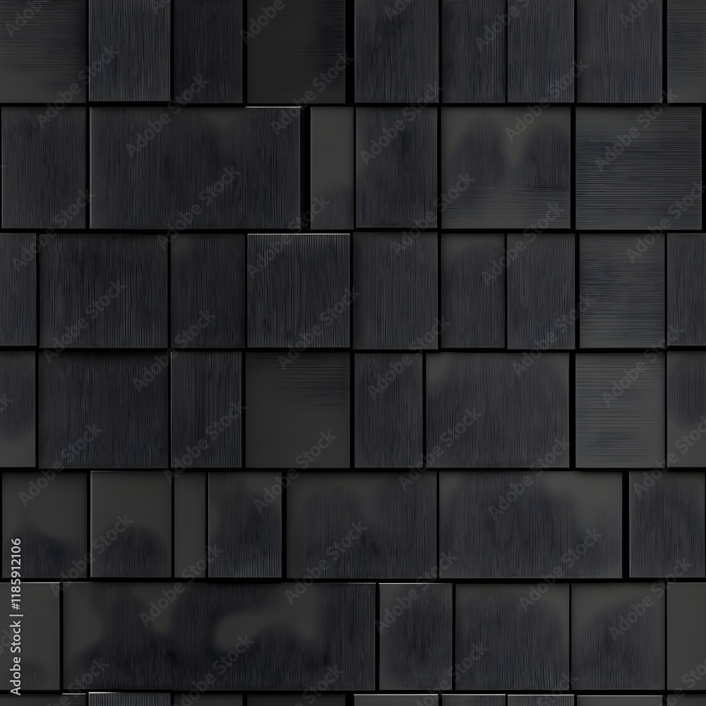 Poster A high-resolution, seamless pattern of dark gray or black square ...