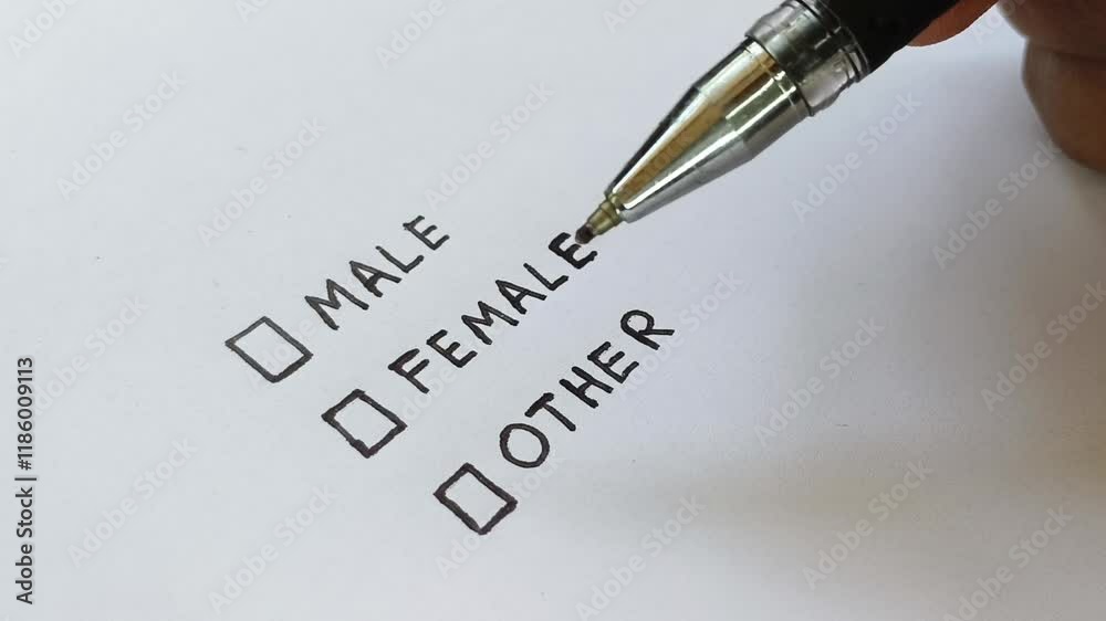 Close up of confused young asian or indian bigender or transgender ...