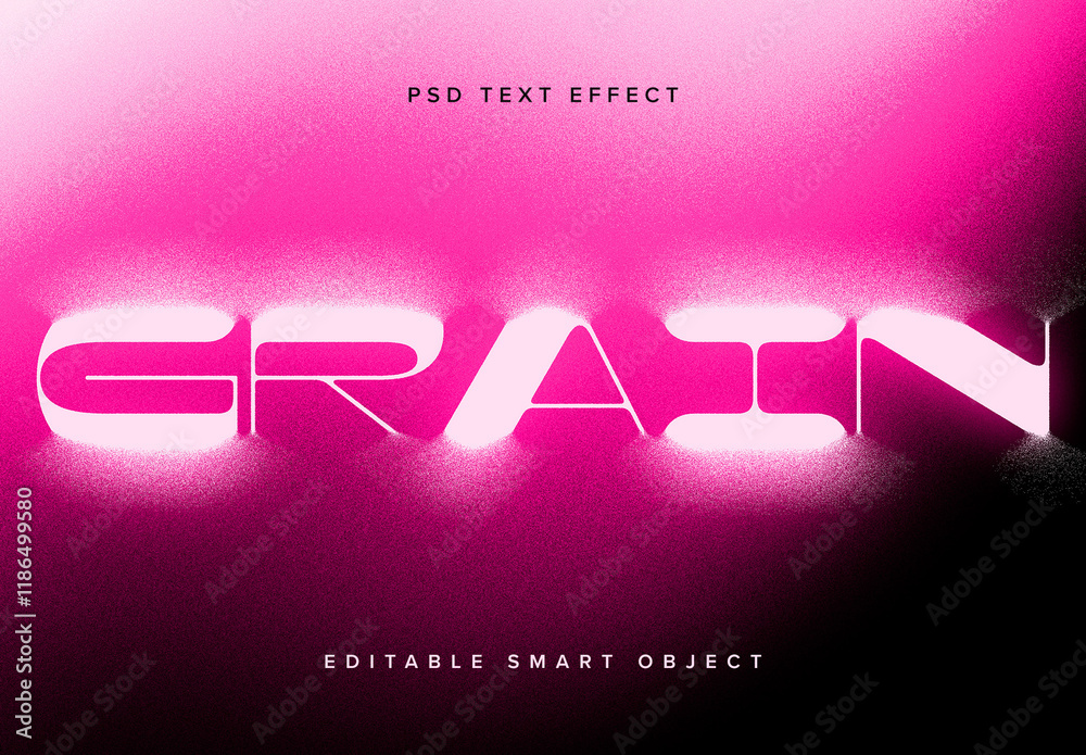 Pink Dissolving Text Effect Mockup Stock Template | Adobe Stock