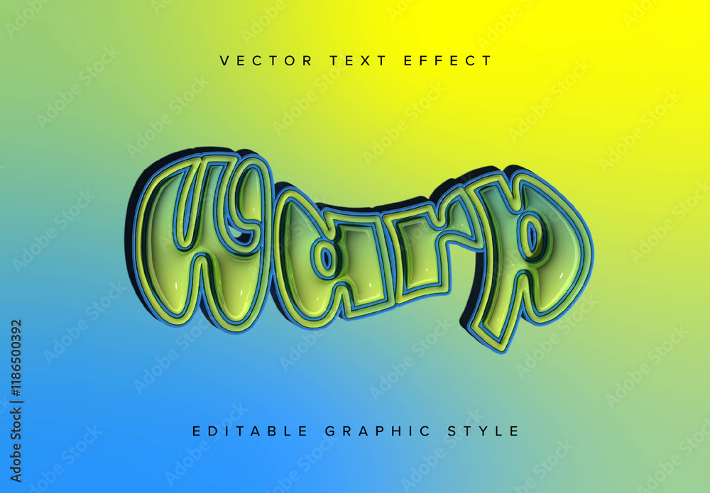 3D Inflated Text Effect Mockup Stock Template | Adobe Stock