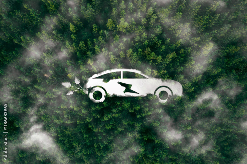 Renewable energy carbon reduction and sustainable environment concept ...