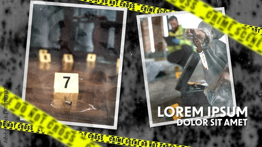 Crime Scene Police Detective Slideshow Stock Template | Adobe Stock