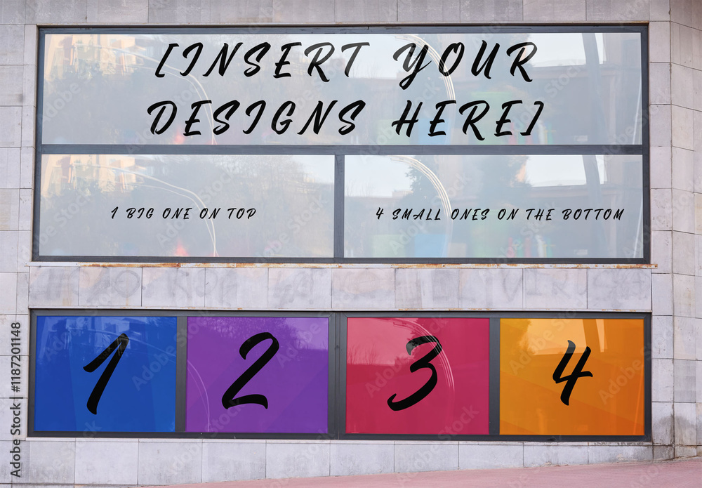 Mockup Showing Customizable Design Options for Modern Building opaque ...