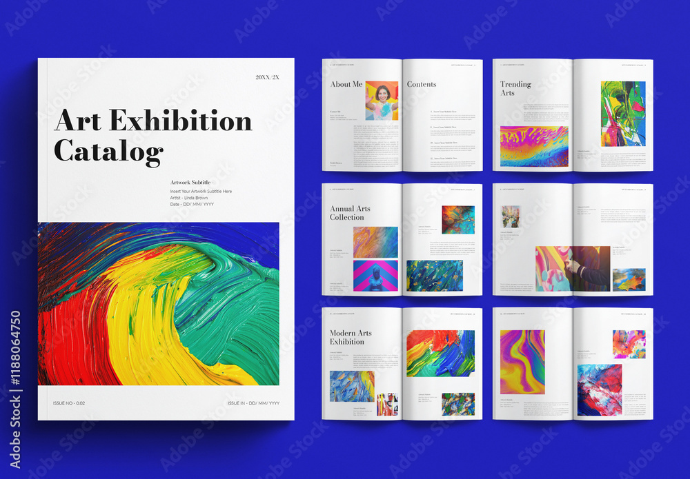 Art Exhibition Catalog Template Design Layout Stock Template | Adobe Stock