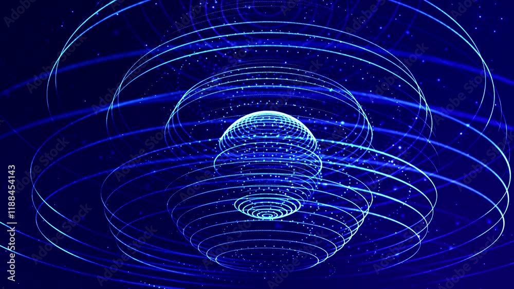 Enjoy a dynamic visual loop with mesmerizing particles forming ...