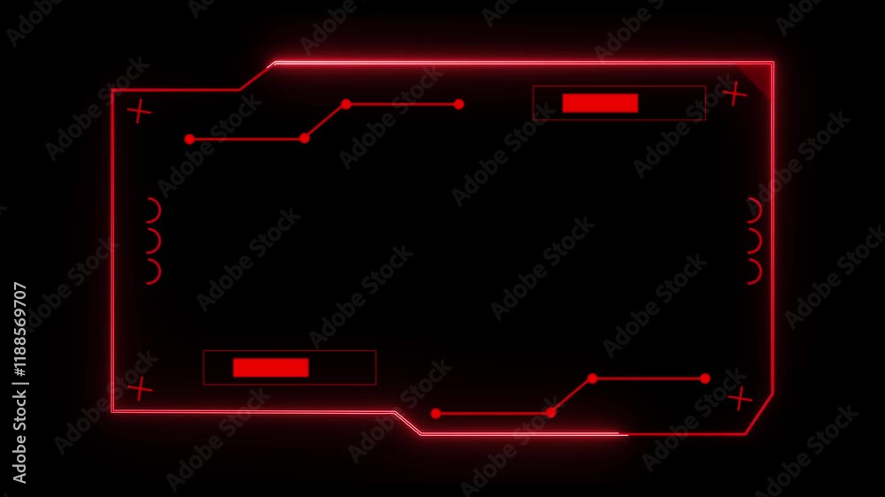 Futuristic HUD video frame Digital technology plexus lines background ...