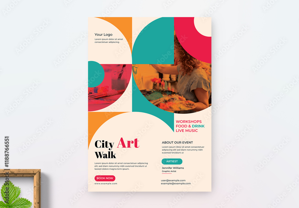 Creative Art Flyer Template Layout Stock Template | Adobe Stock