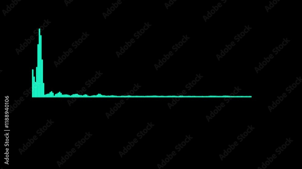 Sound wave animation, Audio Isolated on transparent background. White ...