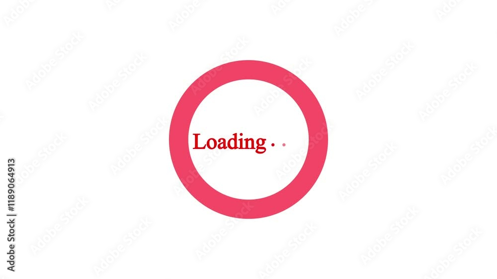 Neon fast loading bar icon animation on black background. Loading, text ...