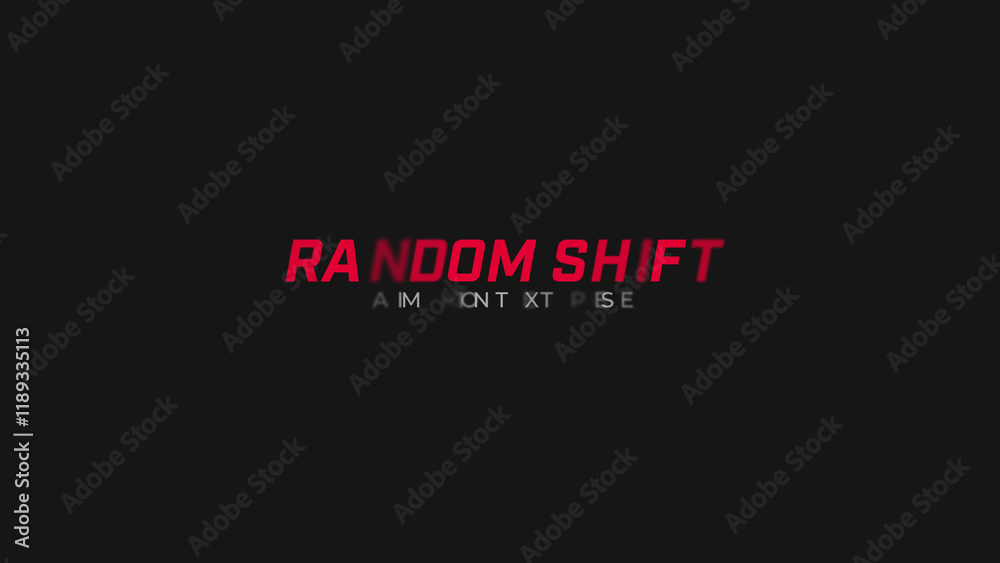Random Shift Characters Animation Text Preset Stock Template | Adobe Stock