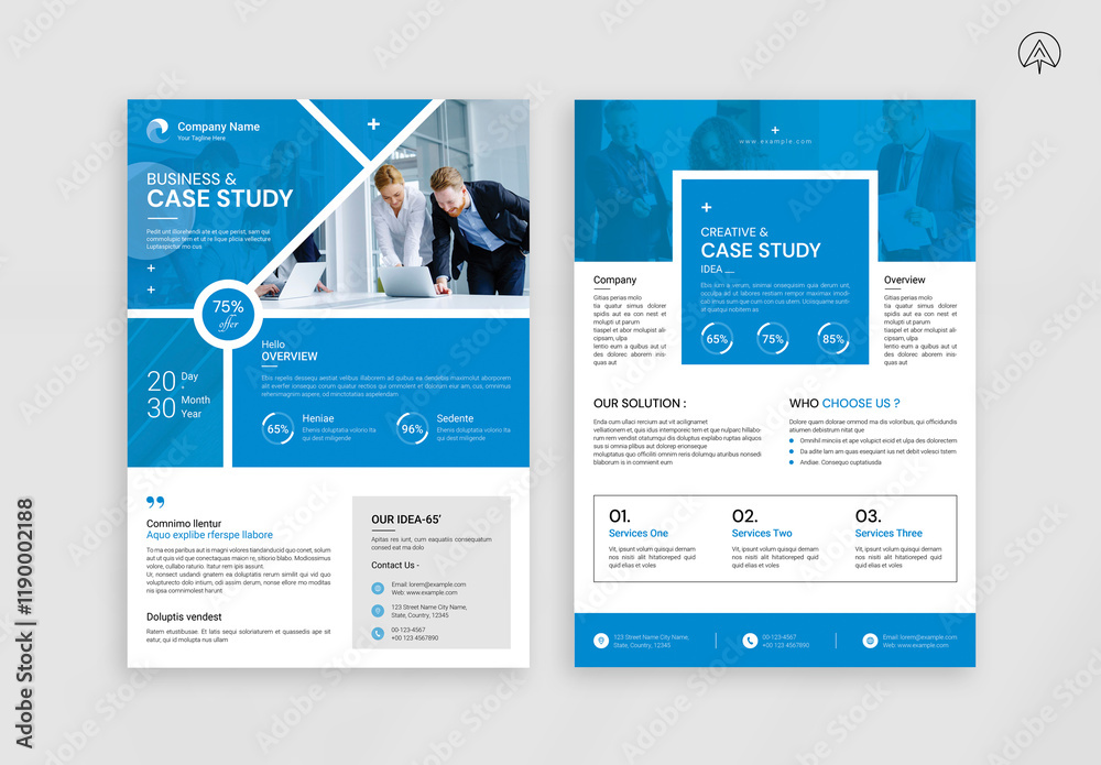 Business Case Study Flyer Template Stock Template | Adobe Stock