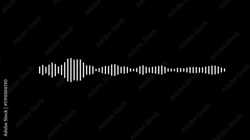 sound wave animation video, Graphic animation of blue color sound waves ...