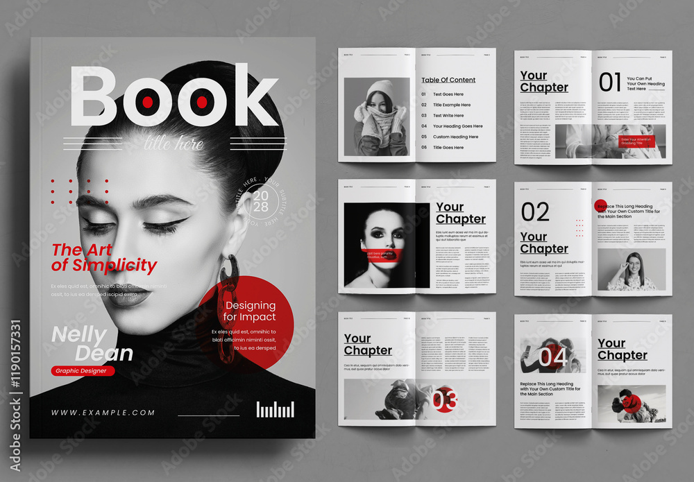 Book Layout Stock Template | Adobe Stock