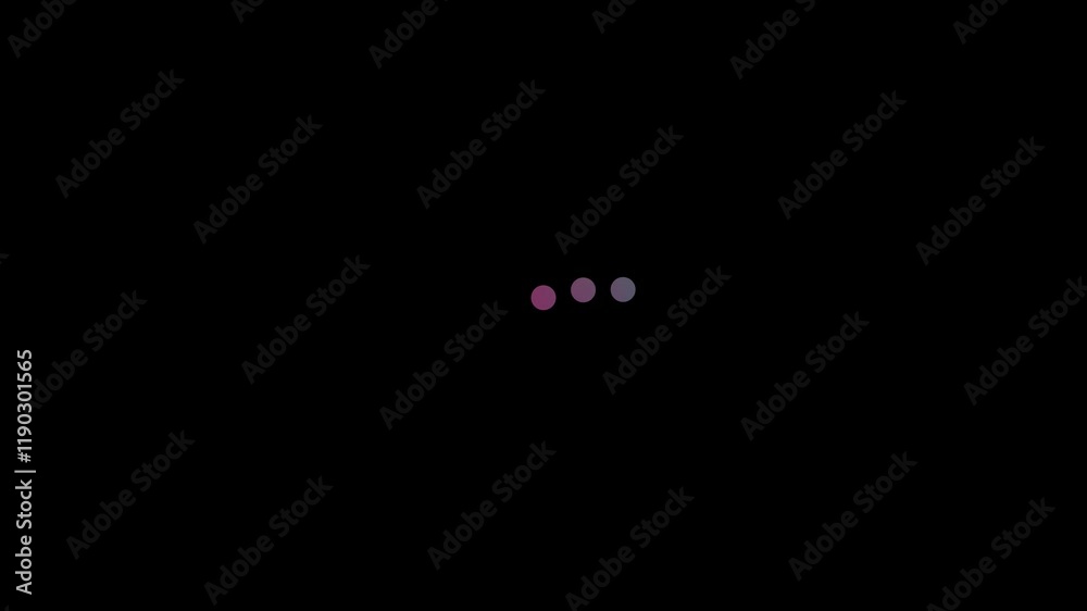 Typing loading dots on transparent background with alpha channel ...