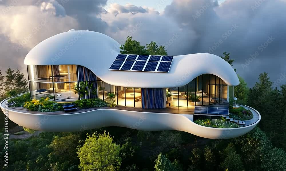 Futuristic Floating Eco-House: A Sustainable Dream Home Above the ...