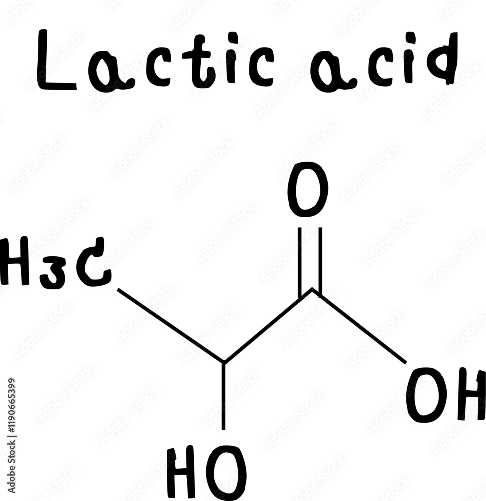 Poster Lactic,chemical structure of Lactic AHA alpha Hydroxy acid ...