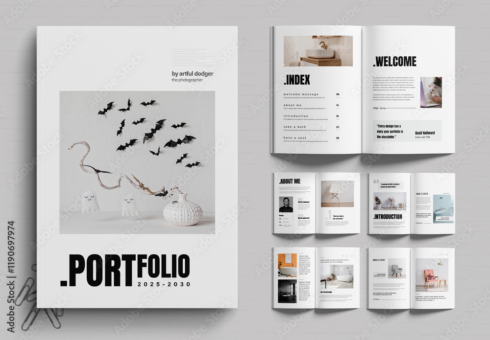 Minimalist Portfolio Template Layout Stock Template | Adobe Stock