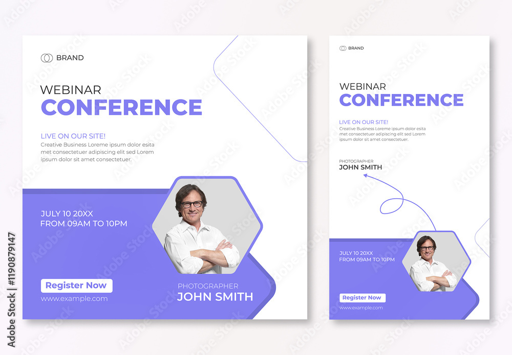 Professional Webinar Social Media Post Layout Stock Template | Adobe Stock