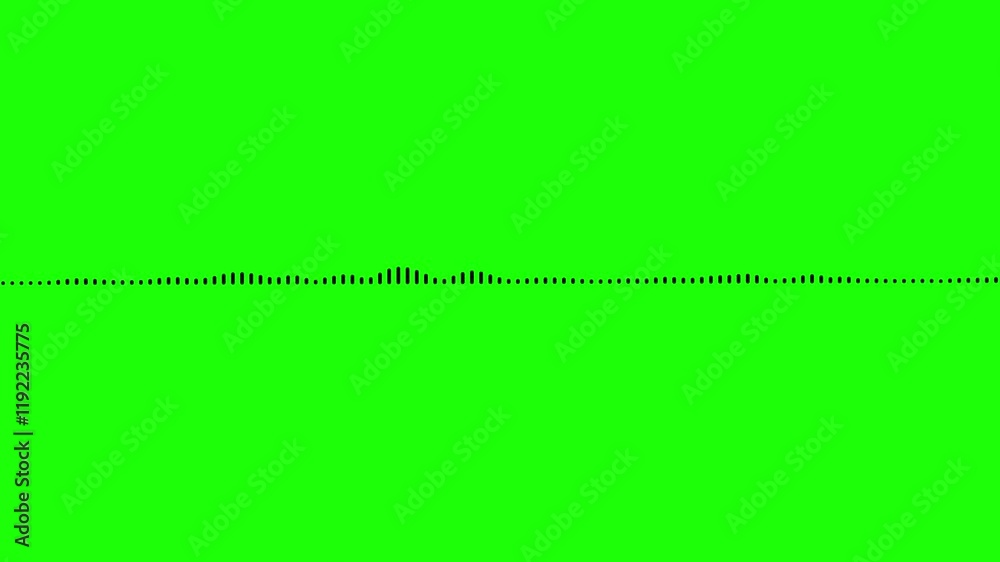 audio wave or frequency digital animation green screen background ...