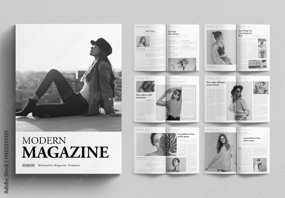 Modern Magazine Template Design Layout Stock Template | Adobe Stock