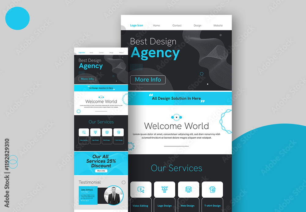 Design And Business Email Newsletter Layout Stock Template | Adobe Stock