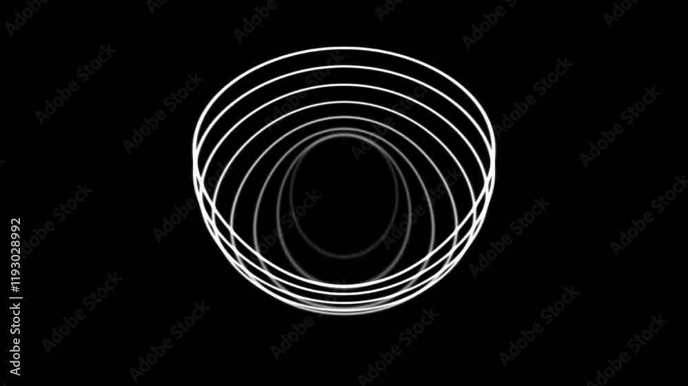 Motion background with animated expanding-collapsing concentric forms ...