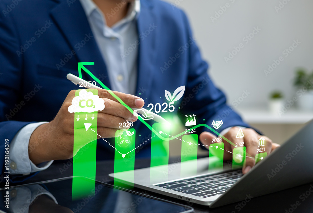 Carbon emission reduction target, Green economy and sustainability Net ...