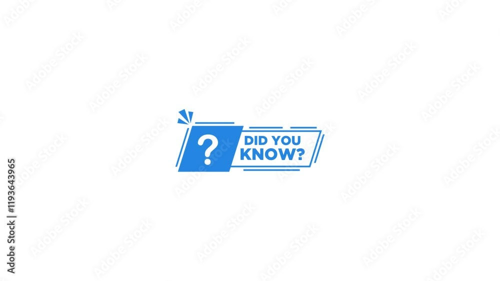 Did you know question design, did you know animation sign, Did you know ...
