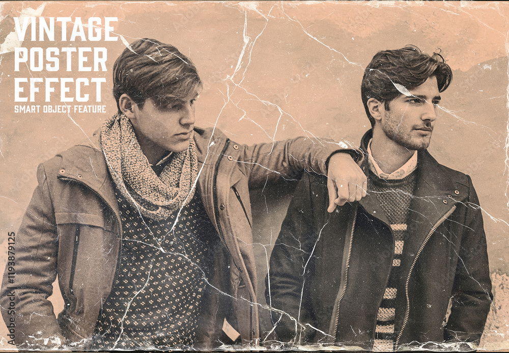 Vintage Poster Effect with Generative AI Stock Template | Adobe Stock