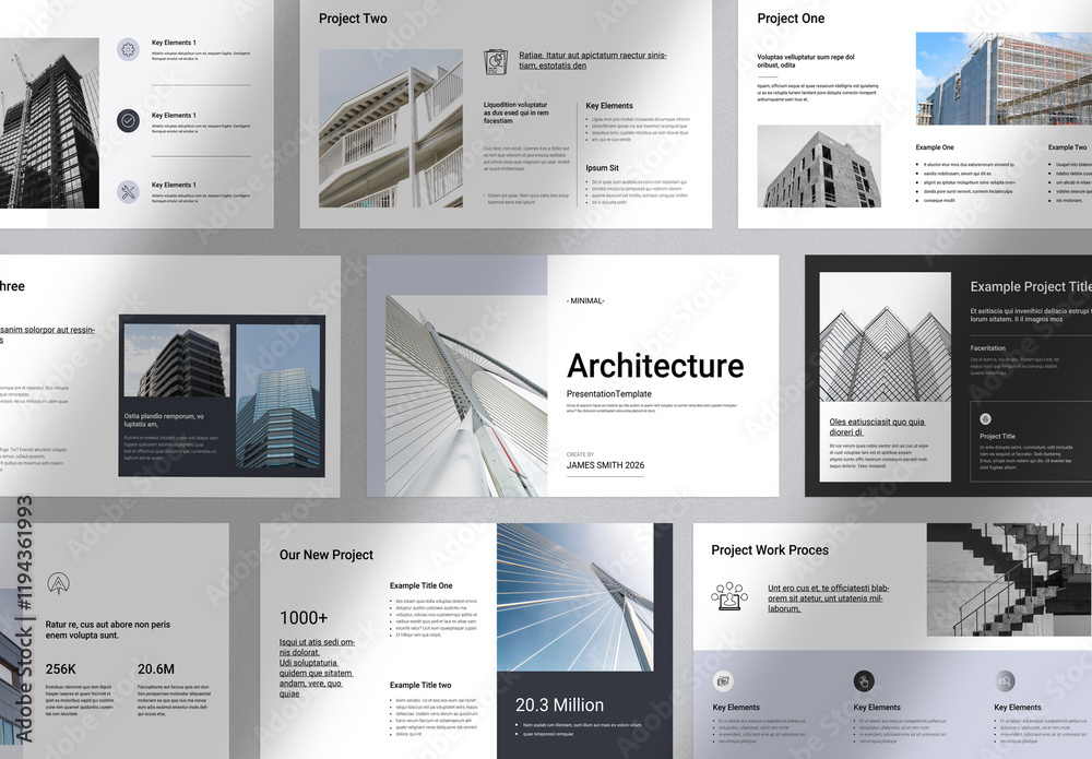 Architecture Presentation Template Stock Template | Adobe Stock