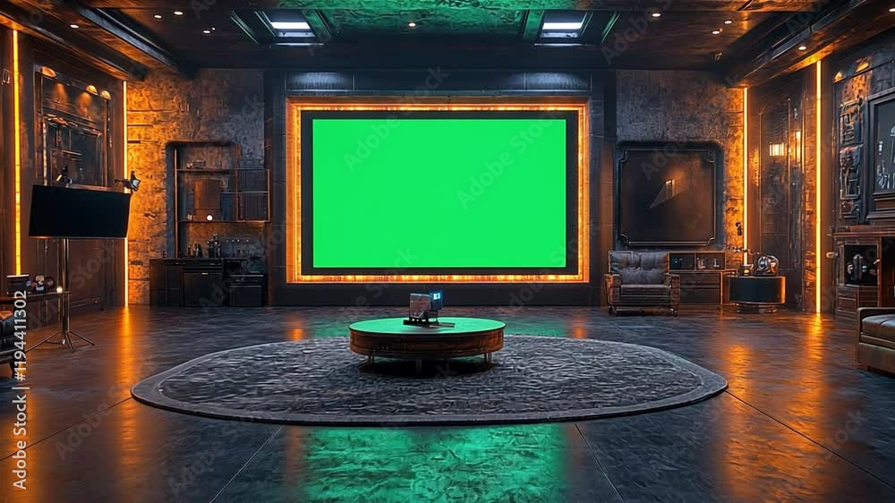 Luxury Home Theater Green Screen: A luxurious, cinematic home theater ...