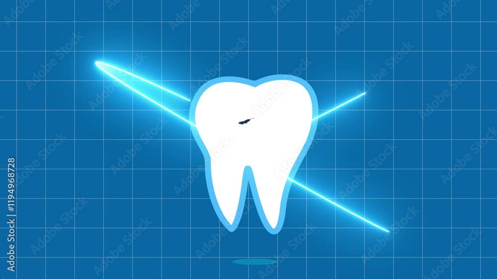 Tooth restoration animation 2D, gum inflammation before periodontal ...