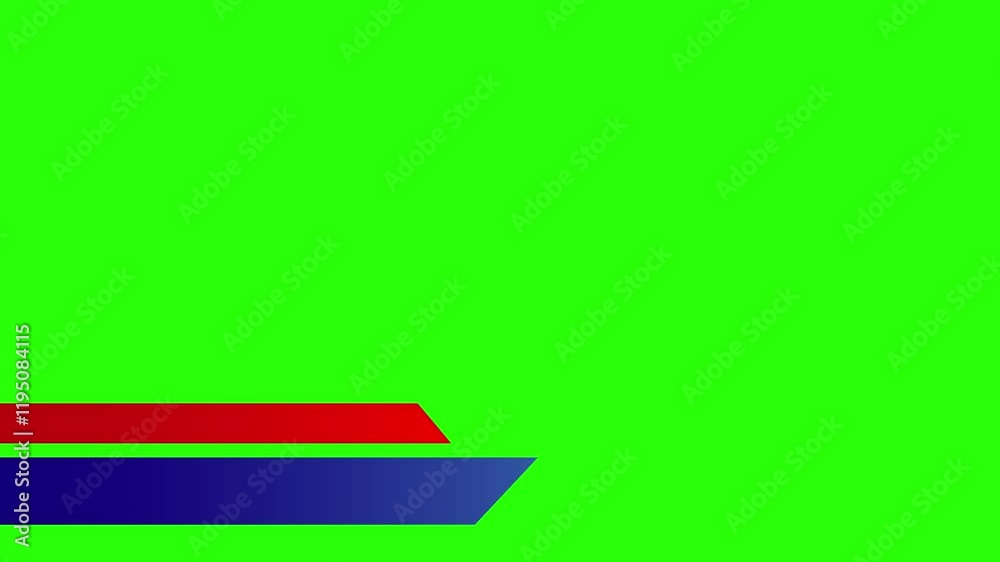 News released the third green screen animation. Minimalist concept. Bright blue and red in color ...