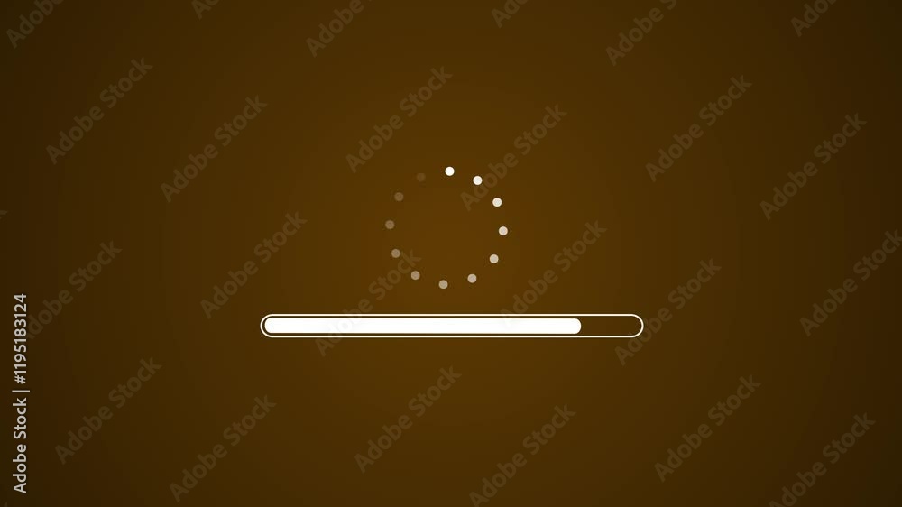 Minimalist Loading Screen with Progress Bar and Circular Animation, Modern User Interface Design ...