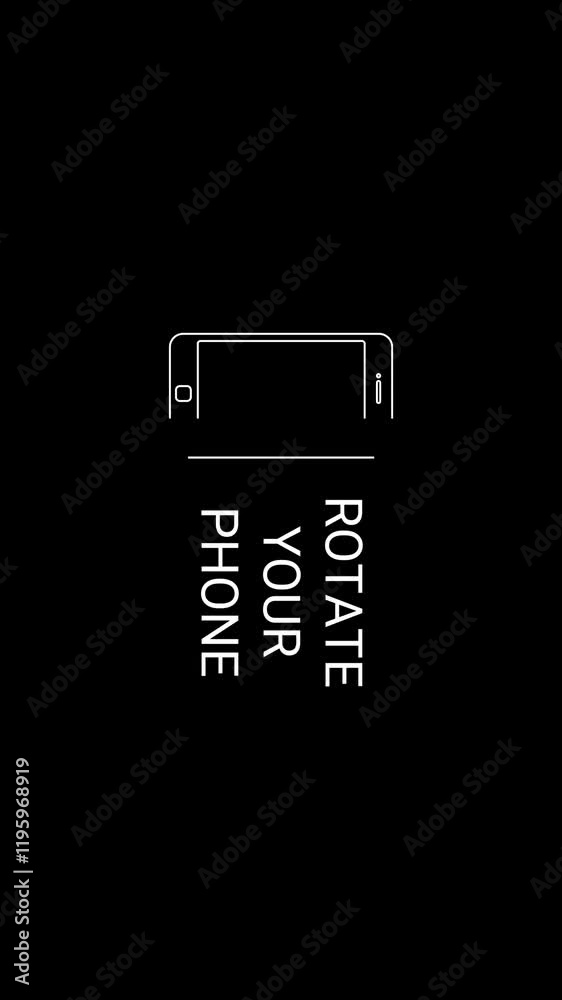 Rotate Your Phone to Landscape position to the right. Vertical black ...